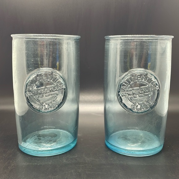 San Miguel | Dining | San Miguel 0 Authentic Recycled Aqua Blue Glass ...